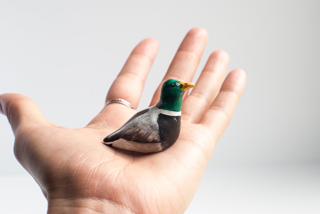 Mallard Duck Miniature | Bird Figurine - Etsy