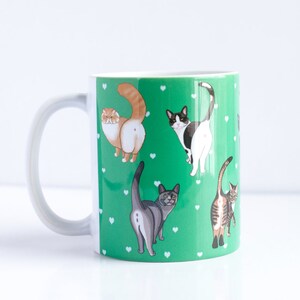 Funny Cat Butt Coffee Mug | Whimsical Feline Illustration, 11oz - Etsy