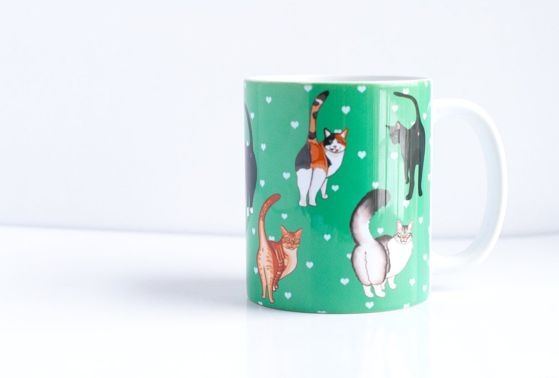 Funny Cat Butt Coffee Mug | Whimsical Feline Illustration, 11oz - Etsy