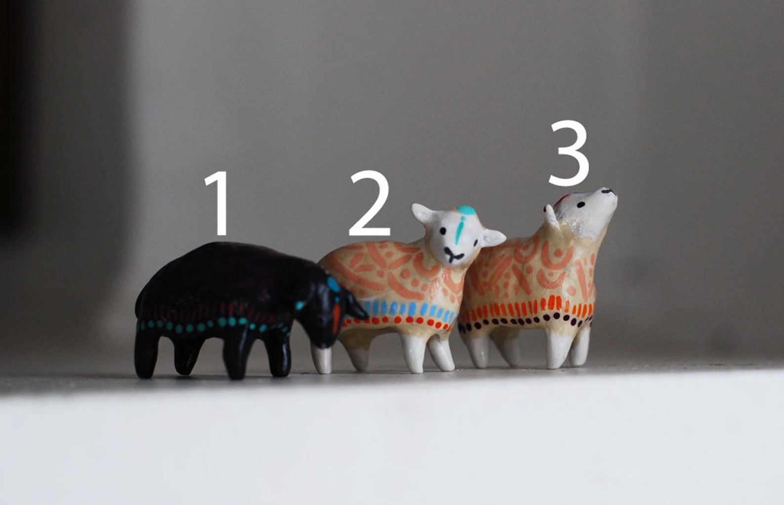 Choose Your Sheep Figurine Black Sheep White Sheep - Etsy