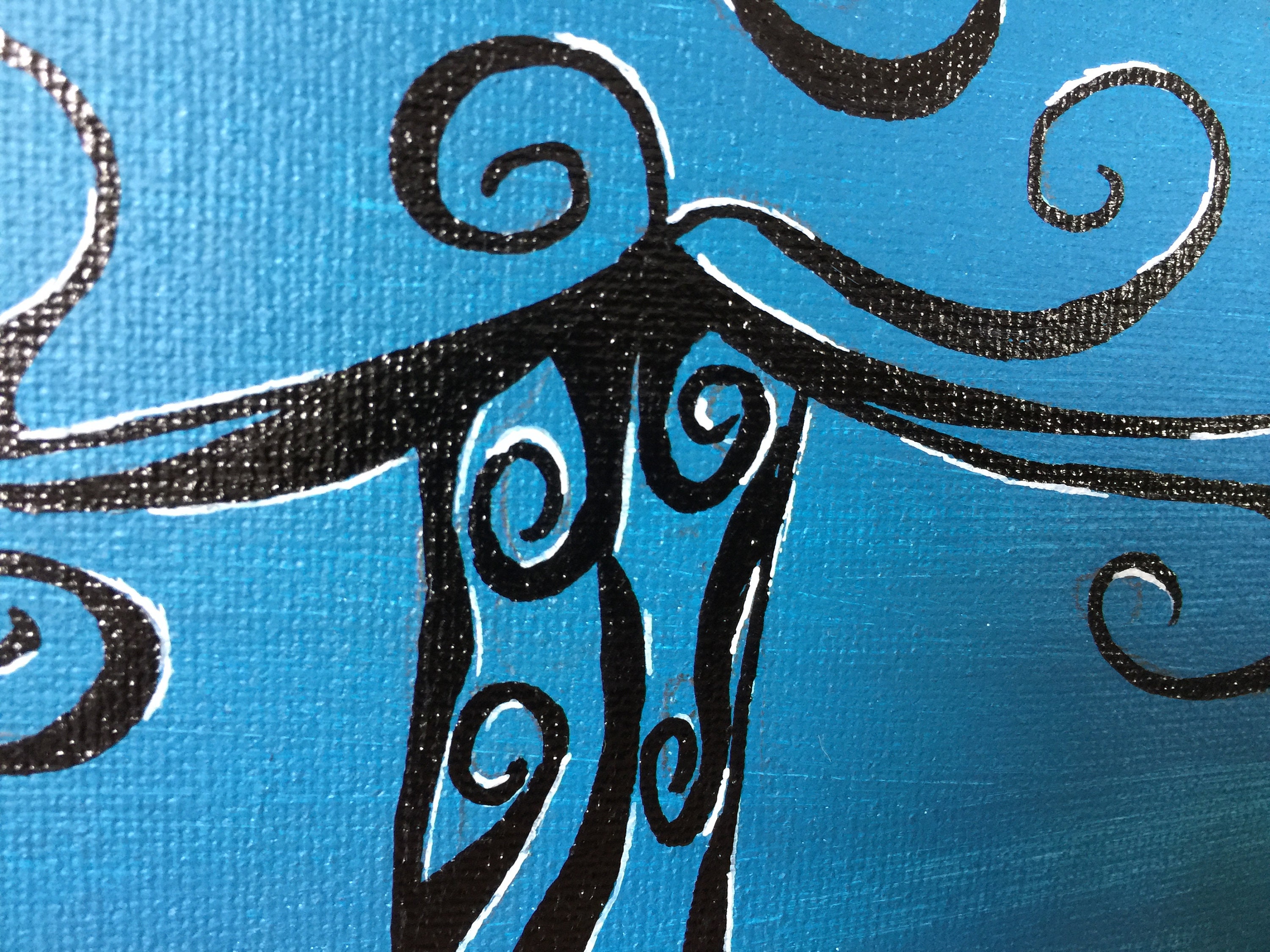 Modern Swirl Tree Acrylic Canvas Painting - Etsy New Zealand