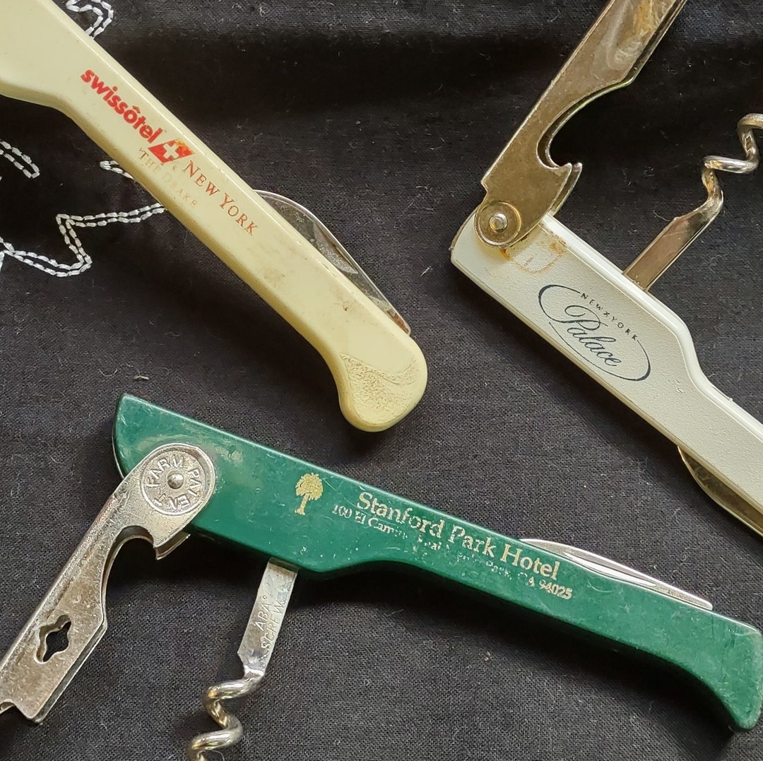 3 Luxury HOTEL Corkscrew Bottle Openers Barware Gift W/bottle - Etsy