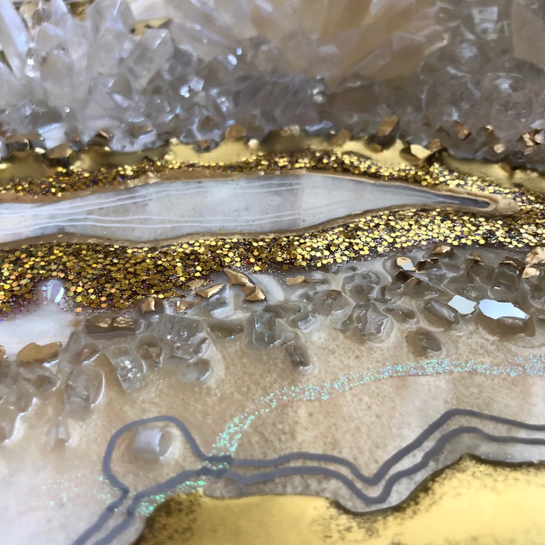 Made to Order Custom White Geode Custom White Wall Art | Etsy