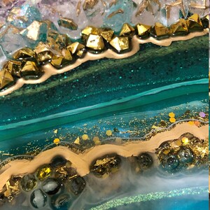 Purple Resin Geode | Mermaid Geode Art | Abstract Resin Art | Crystal ...