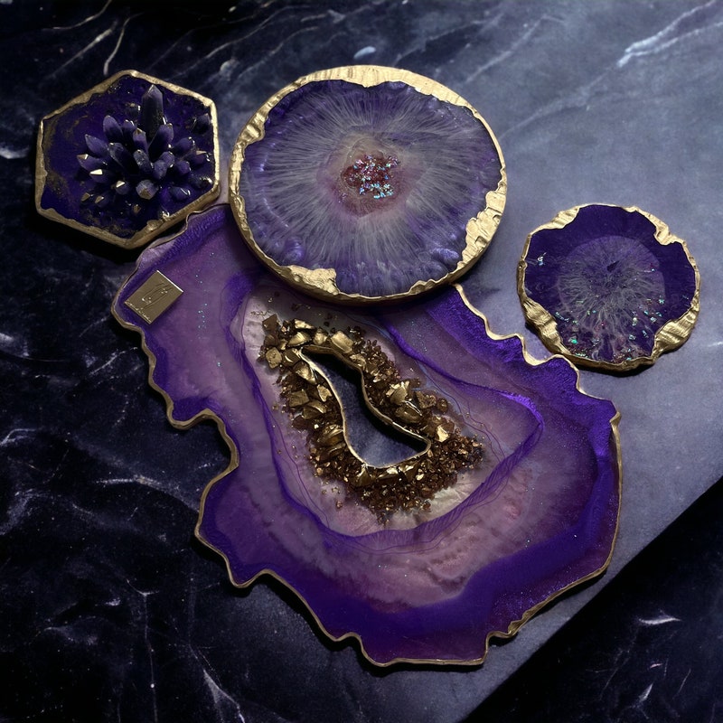 Geode Resin Tray - Etsy