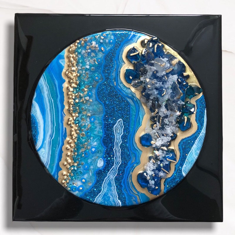 Blue Resin Wall Art - Etsy