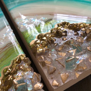 Purple Resin Geode | Mermaid Geode Art | Abstract Resin Art | Crystal ...