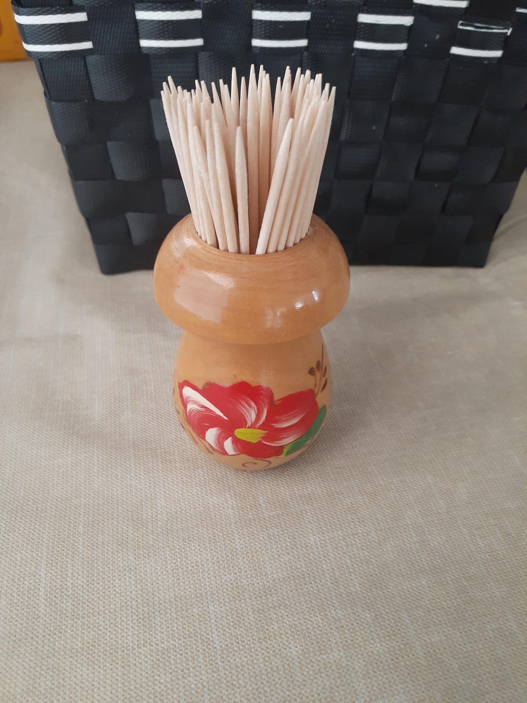 Wood Toothpick Holder From Italy - Etsy