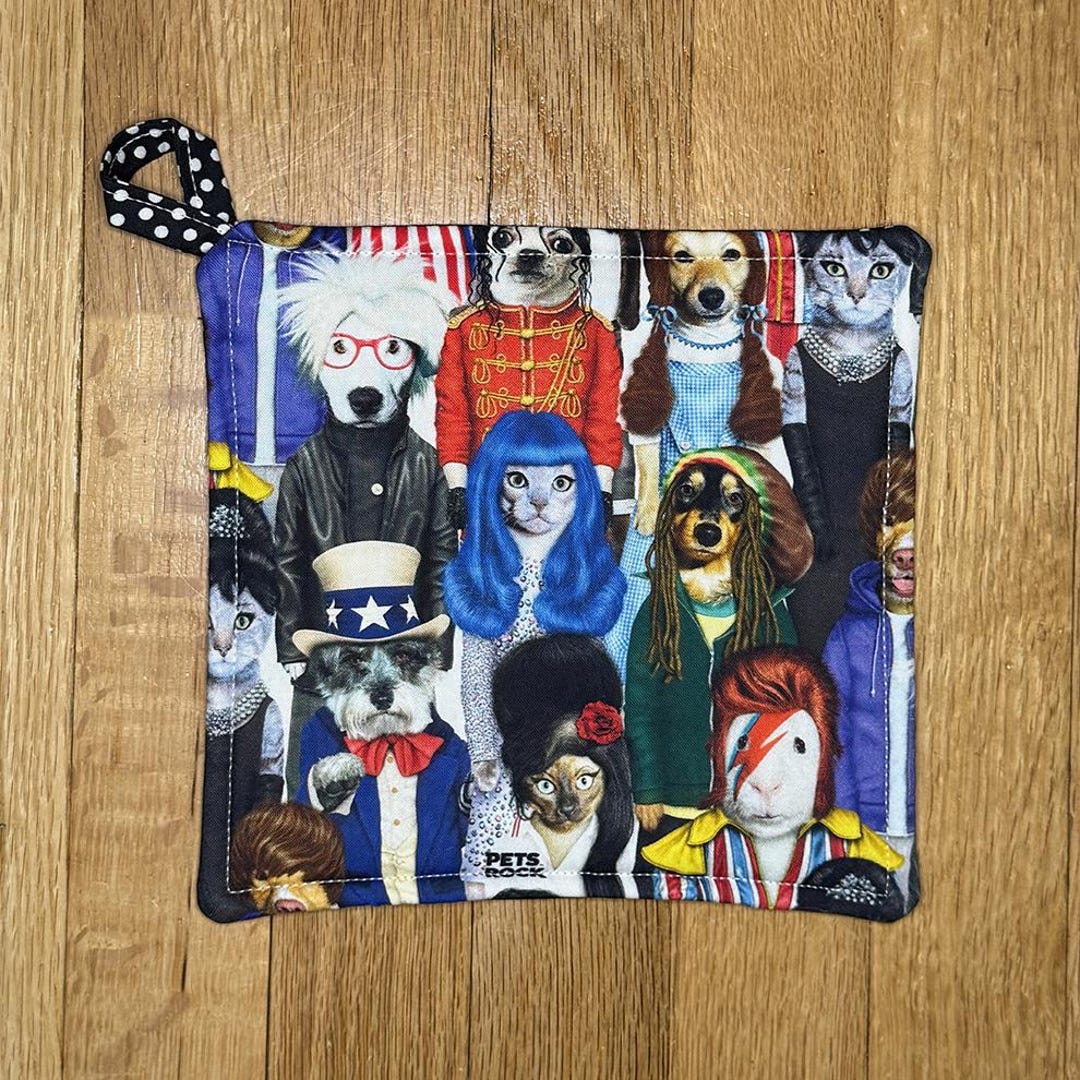 Pop Icon Dogs Pot Holders: Novelty Kitchen Decor, Set of Two - Etsy