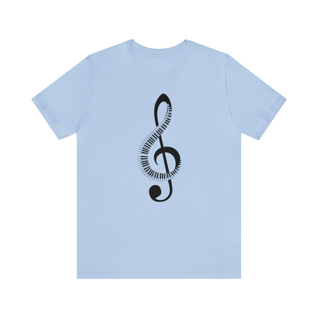 Music Teacher Conductor Treble Clef Piano Keys Shirt Unisex Jersey ...