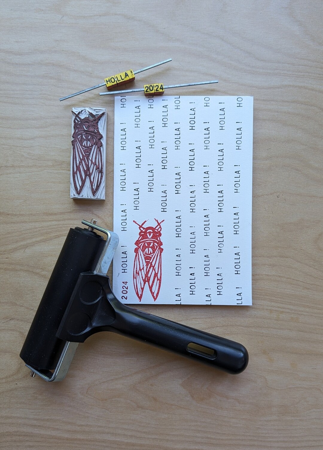 Cicada Joke Rubber Block Card - Etsy