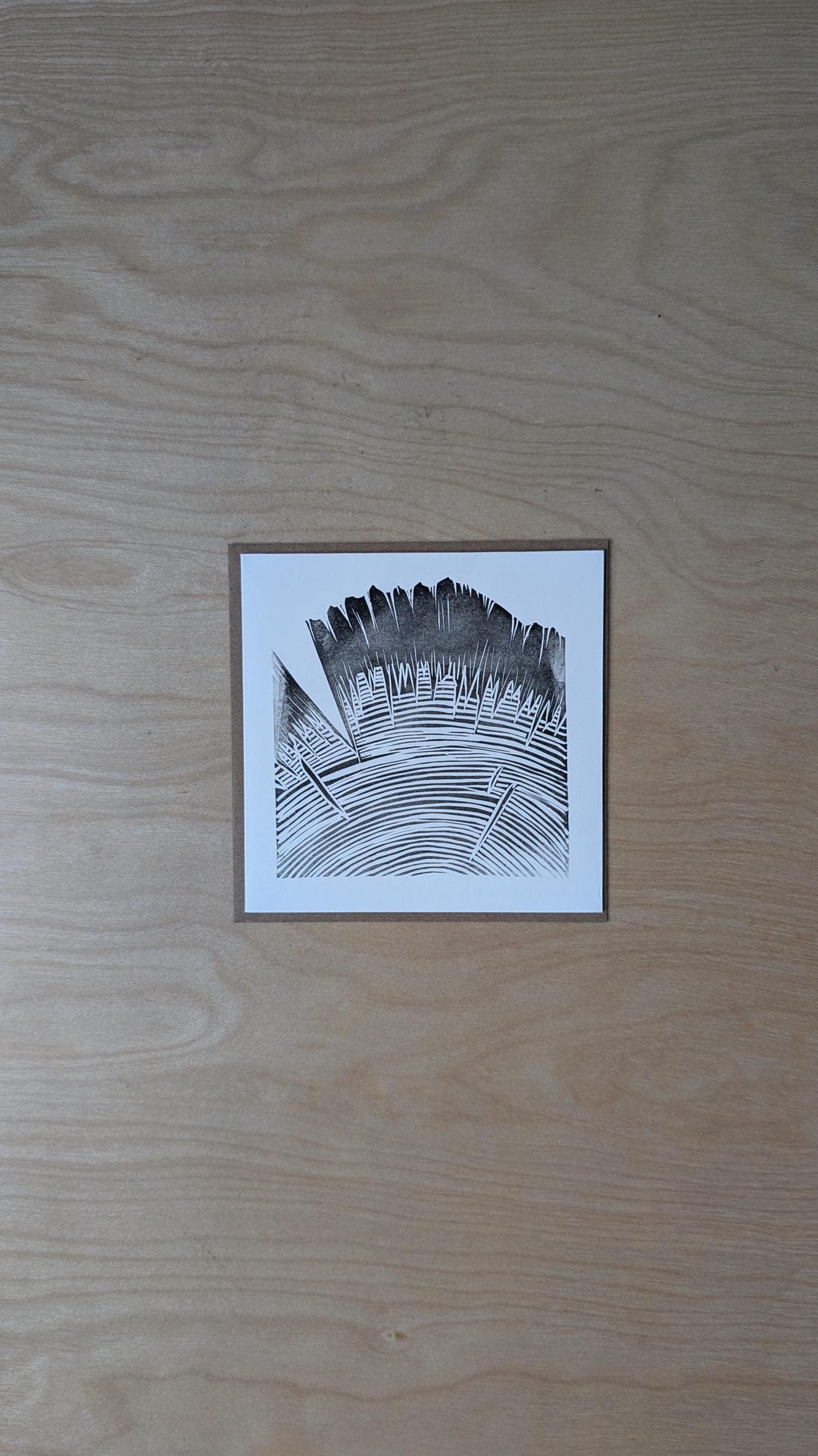 Wood Grain Block Card - Etsy