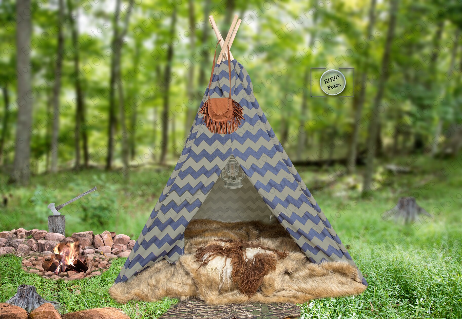 Digital Background Teepee - Instant Download - Digital Download ...