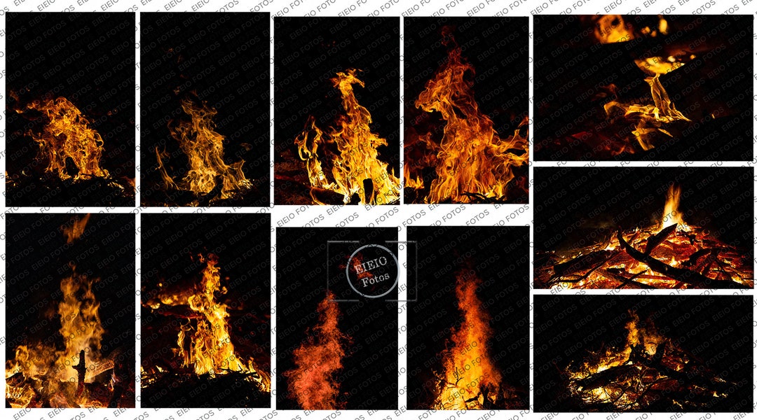 Fire - 40 Digital Fire Overlays - Instant Download - 300res - Etsy