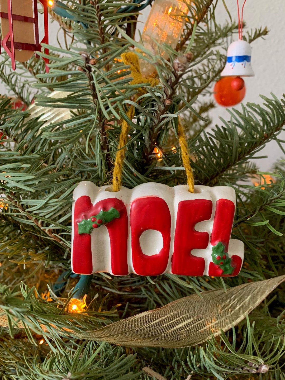 Ceramic Noel Christmas Ornament - Etsy