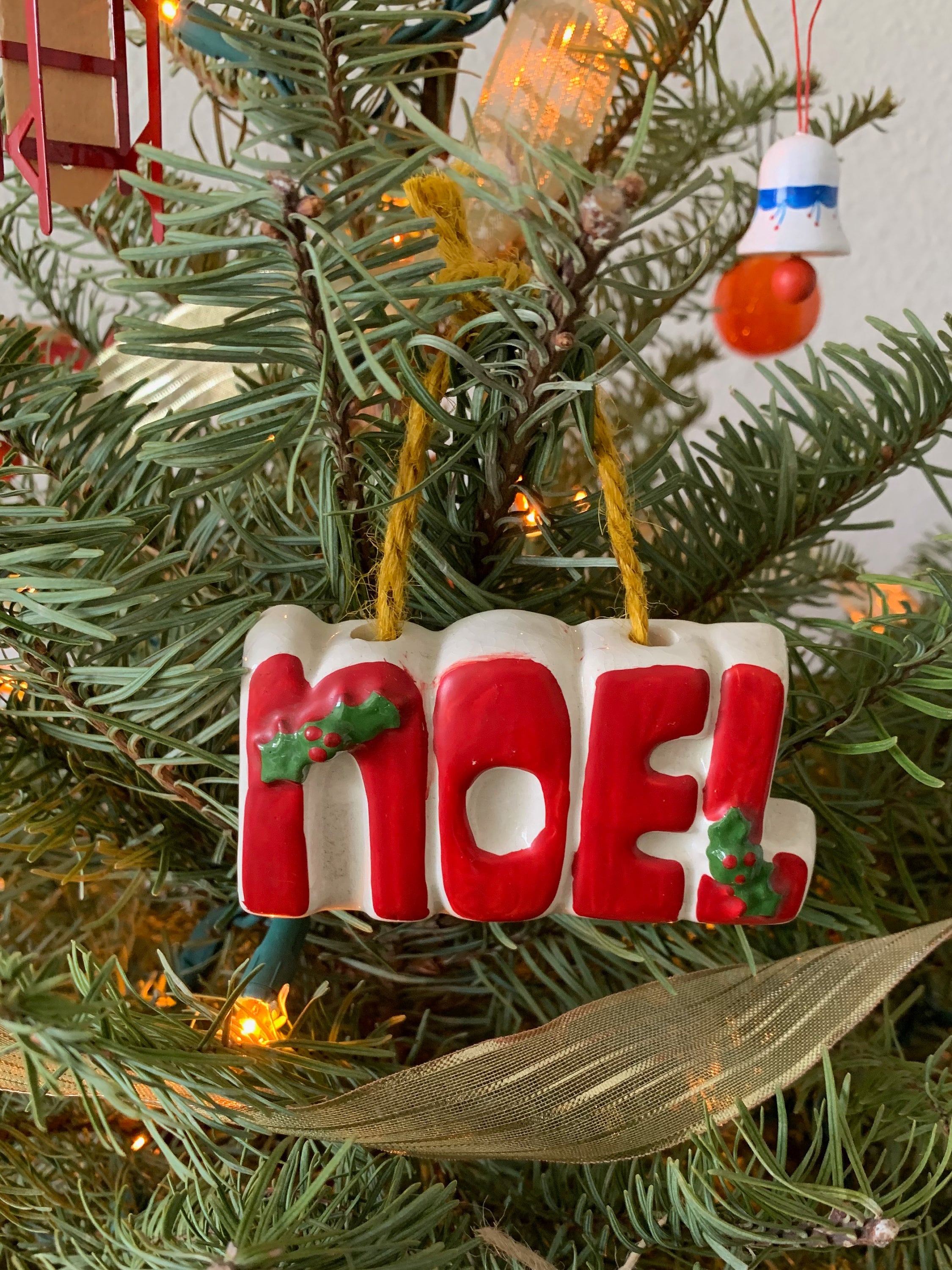 Ceramic Noel Christmas Ornament - Etsy
