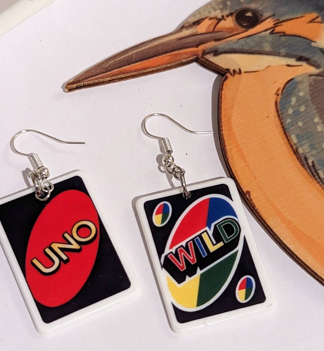 Novelty Unique Quirky Fun Uno Card Game Miniature Imitation Silver ...