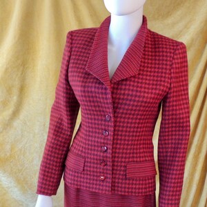 Gorgeous Louis Feraud Suit Vintage 1990s/red Checked Patterns/fitted ...