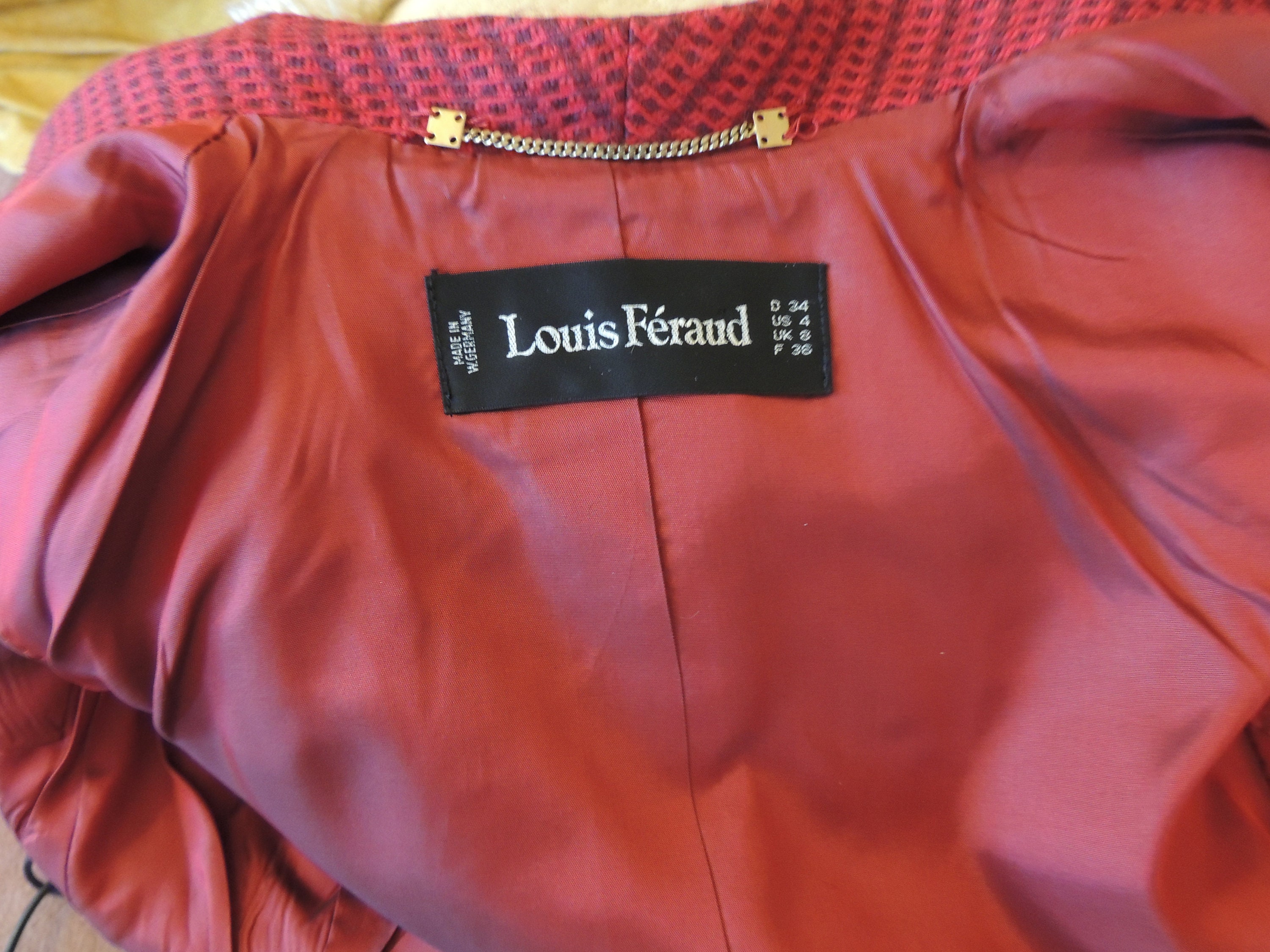 Gorgeous Louis Feraud Suit Vintage 1990s/red Checked Patterns/fitted ...