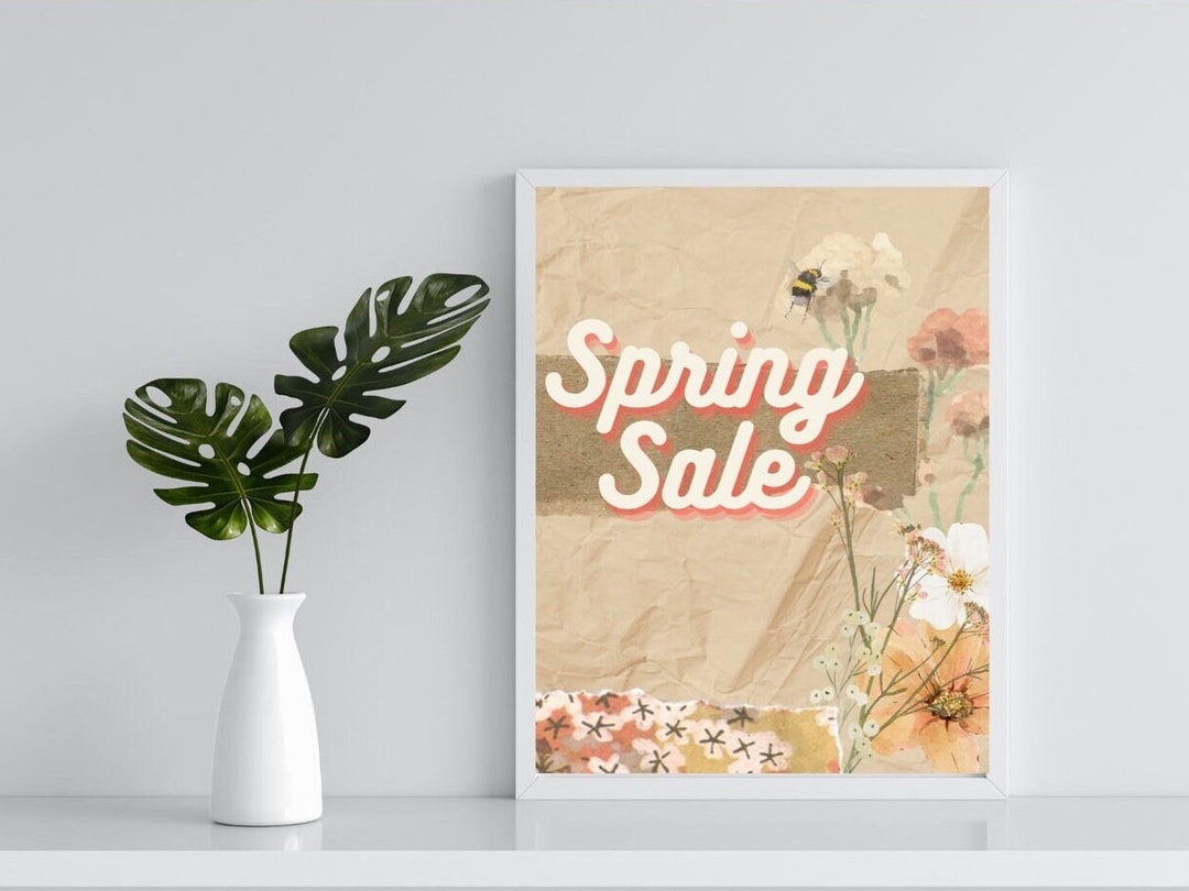 Spring Sale, Printable Poster, PNG, Digital Download, Sale Sign - Etsy