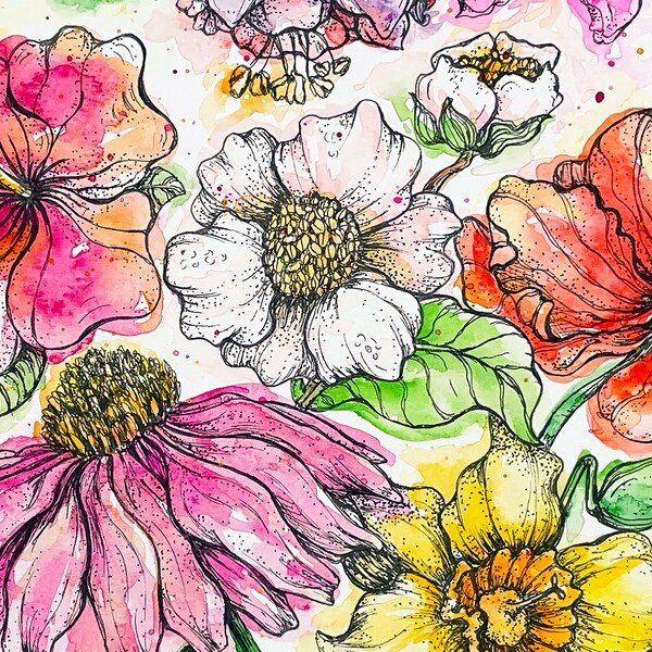 Line and Wash Art - Etsy