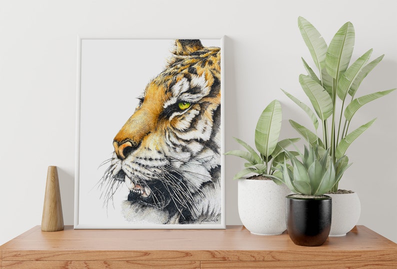The Tiger in Colour // Digital Download Print // Canadian Artist ...