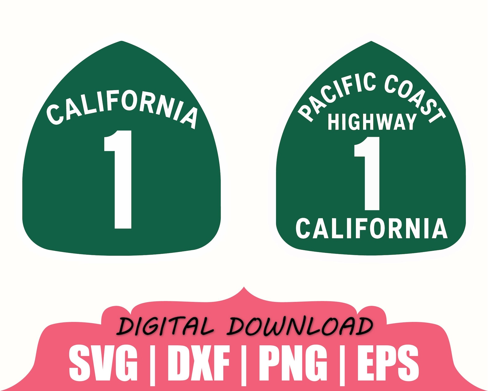 California Highway 1 Sign Svg, Dxf, Png - Etsy UK