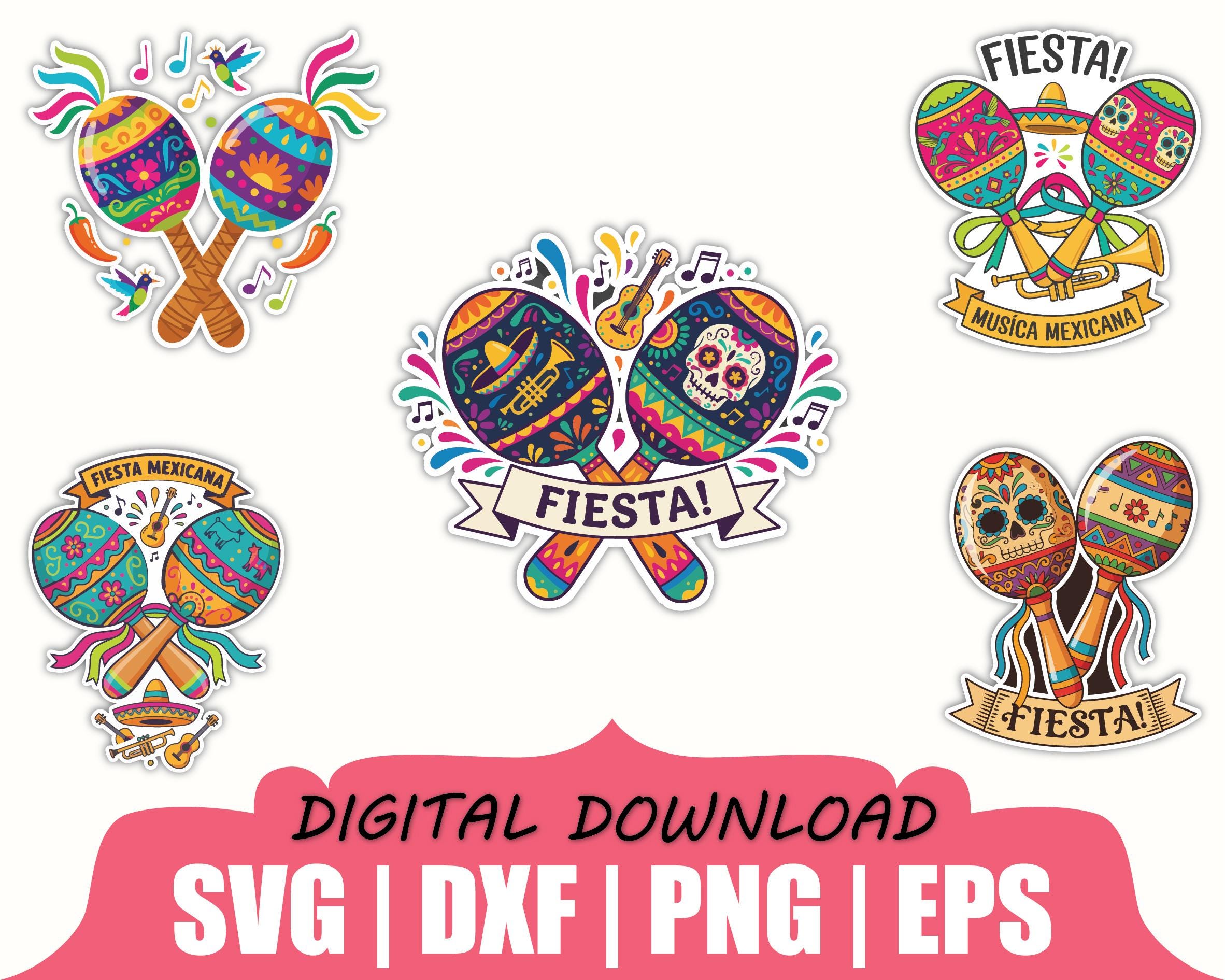 Bright Decorative Maracas Sticker Svg, Dxf, Png - Etsy
