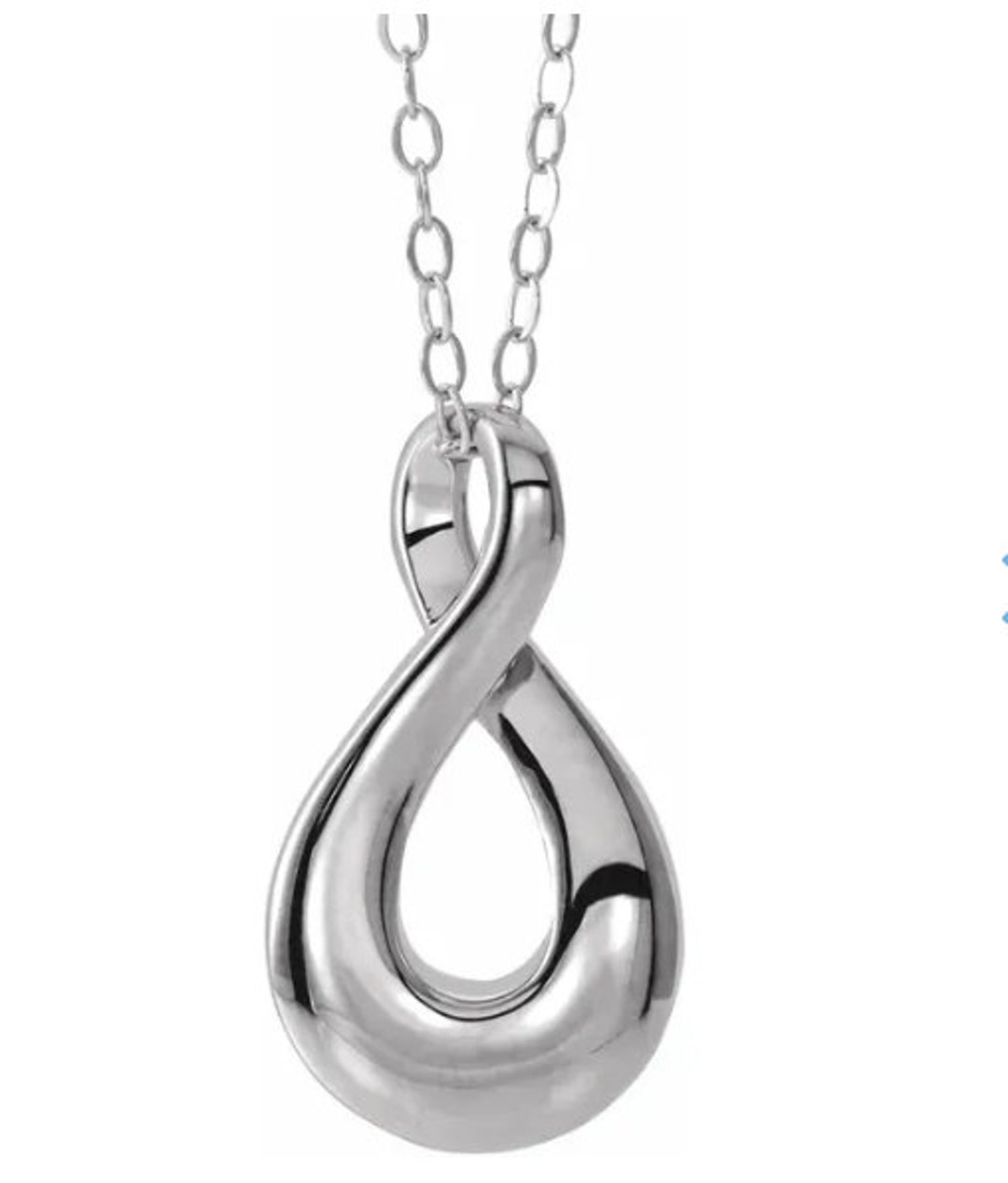 Sterling Silver Infinity Inspired Love Forever Cremation Ash Holder Urn ...