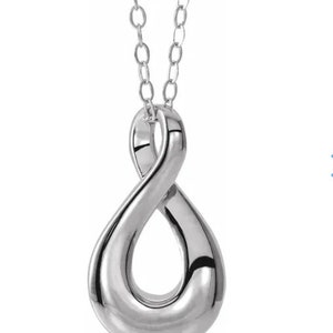 Sterling Silver Infinity Inspired Love Forever Cremation Ash Holder Urn ...