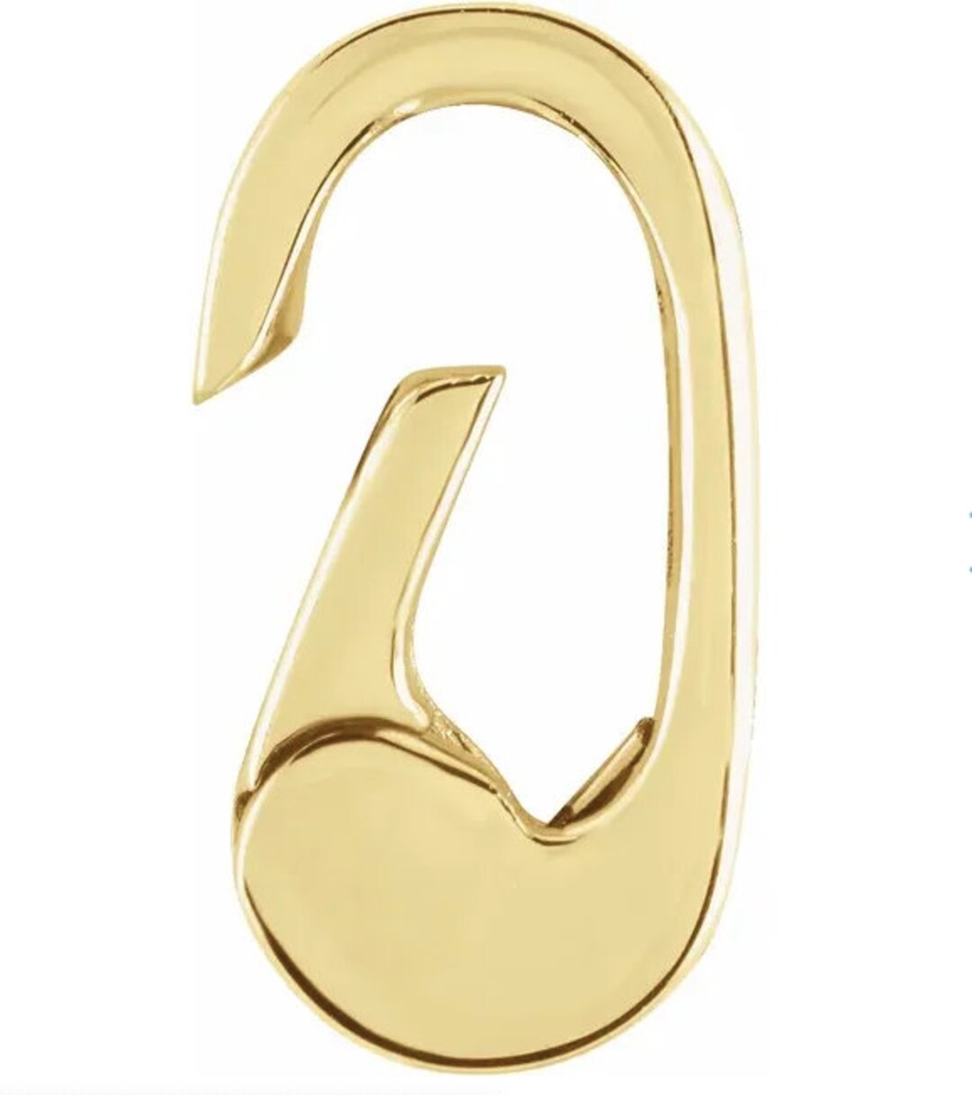 Snap on 14k Yellow or White Gold Oval Mini Hinged Bail Jump Ring ...