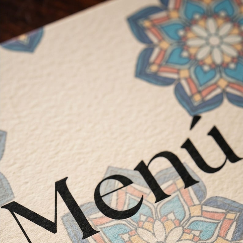 Editable Arabic Wedding Menu in Canva | Elegant Moroccan-style Menu ...
