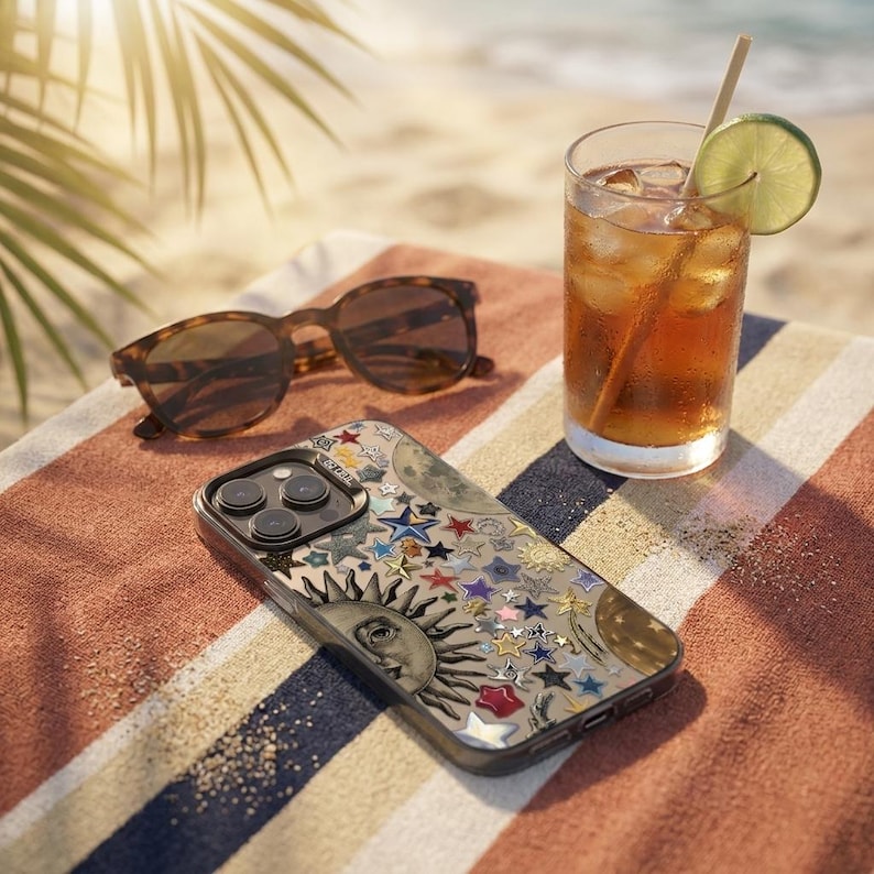 Celestial Phone Case – Sun Moon Star Aesthetic Vintage Collage iPhone ...