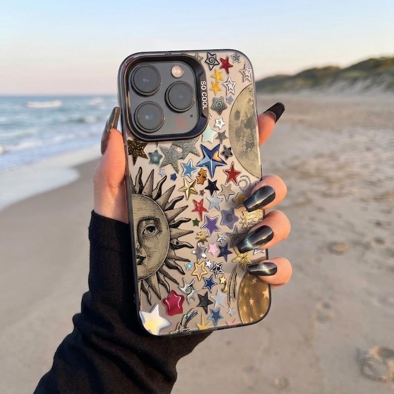 Celestial Phone Case – Sun Moon Star Aesthetic Vintage Collage iPhone ...