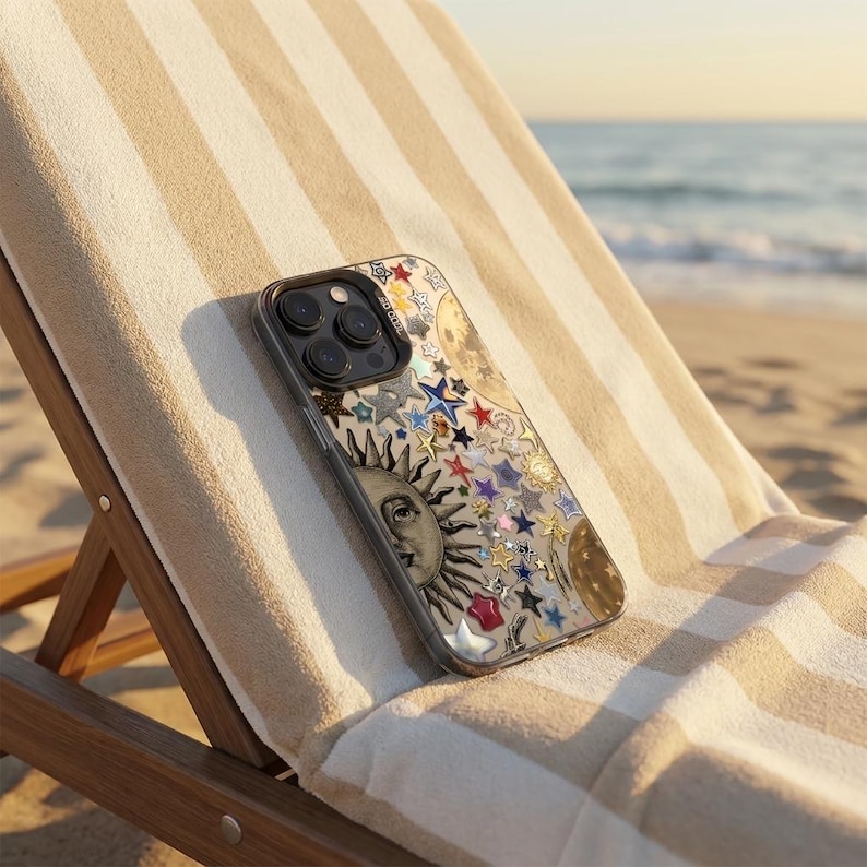 Celestial Phone Case – Sun Moon Star Aesthetic Vintage Collage iPhone ...