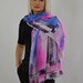 Hand Painted Abstract Silk Shawl/painted Silk Scarf/women Silk Shawl ...