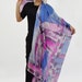Hand Painted Abstract Silk Shawl/painted Silk Scarf/women Silk Shawl ...