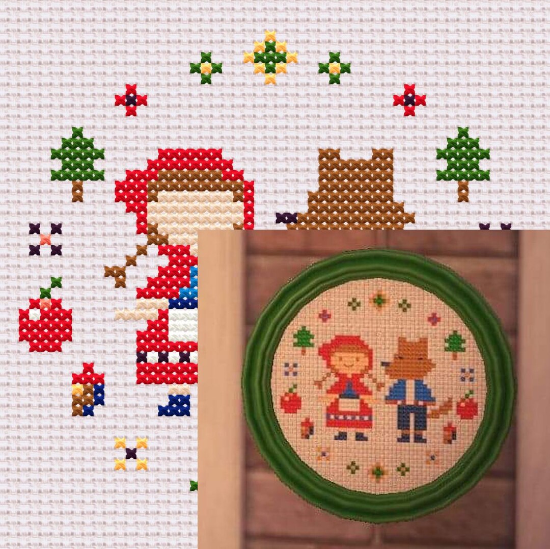 Little Red and the Wolf - Mom's Embroidery - Animal Crossing New ...