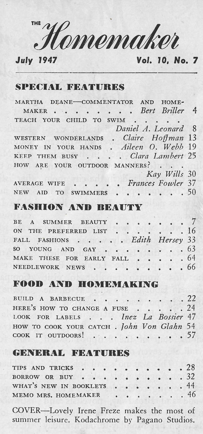 1947 the Homemaker - July - Etsy