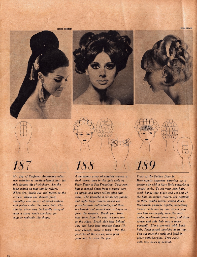 1968 Over 200 New Hair Setting Patterns - Etsy