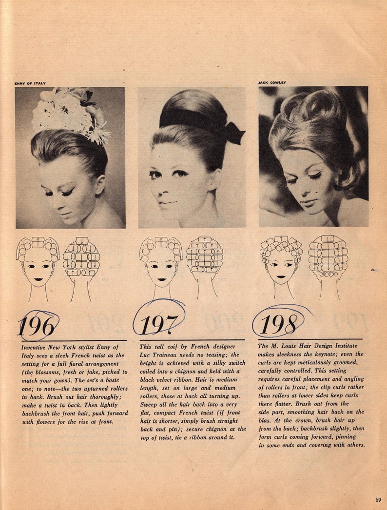 1964 Over 200 New Hair Setting Patterns - Etsy