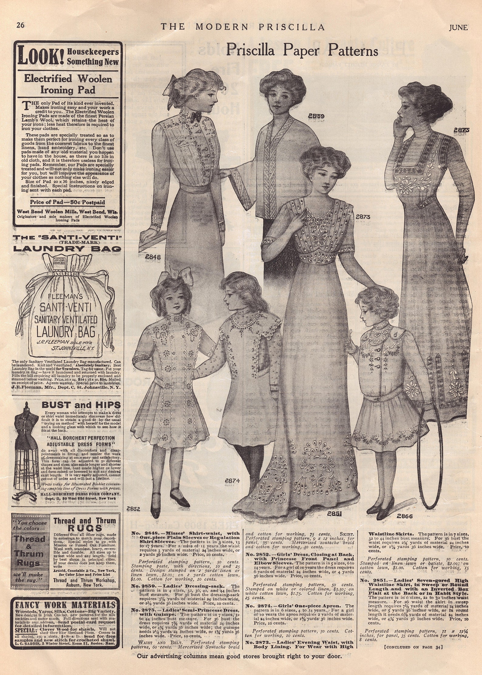 1909 the Modern Priscilla - June - Etsy