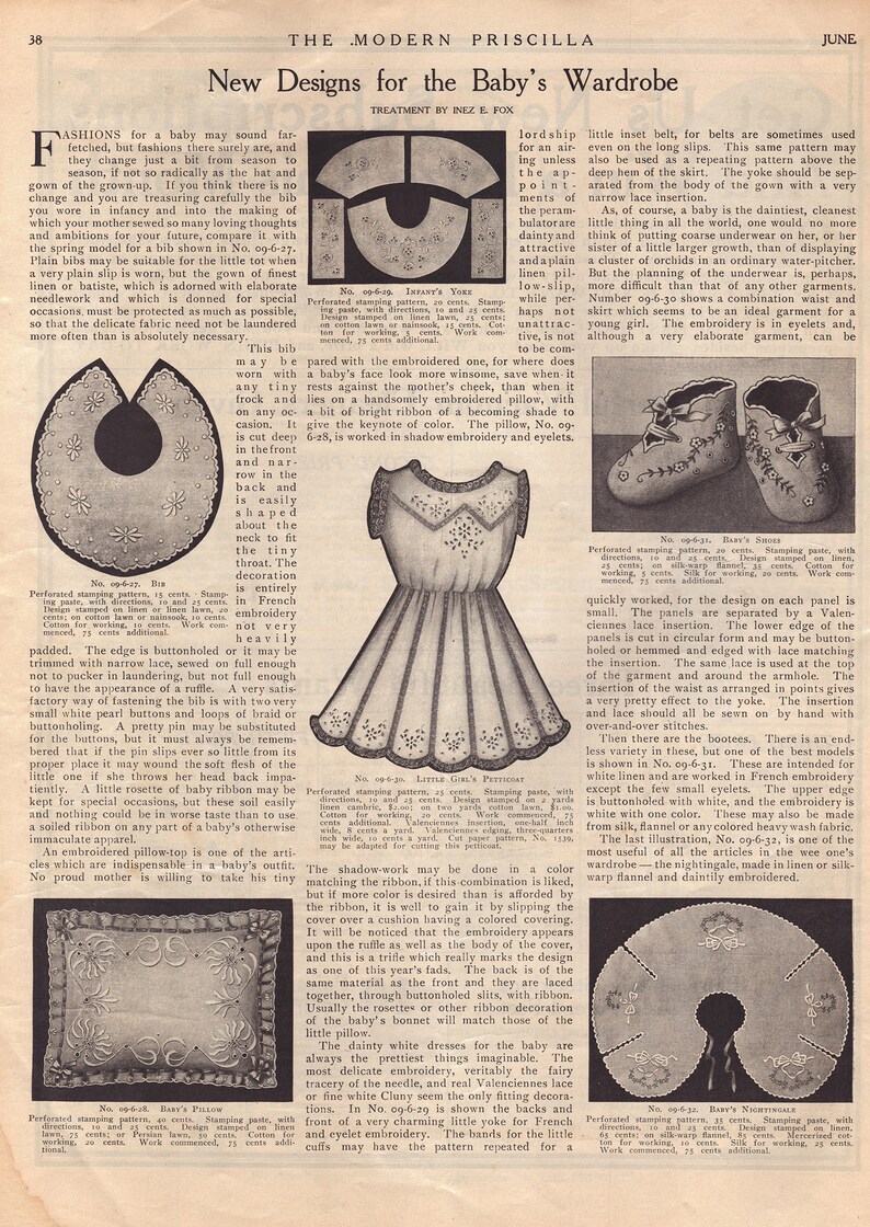 1909 the Modern Priscilla - June - Etsy