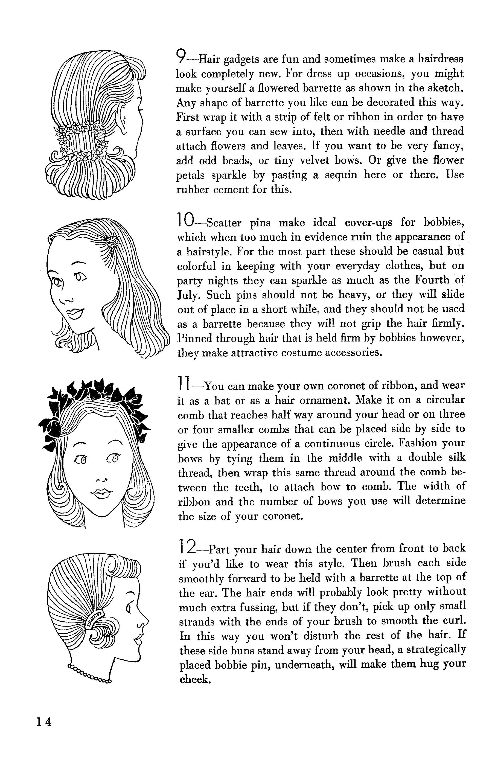 1949 A Girl and Her Hair - Etsy