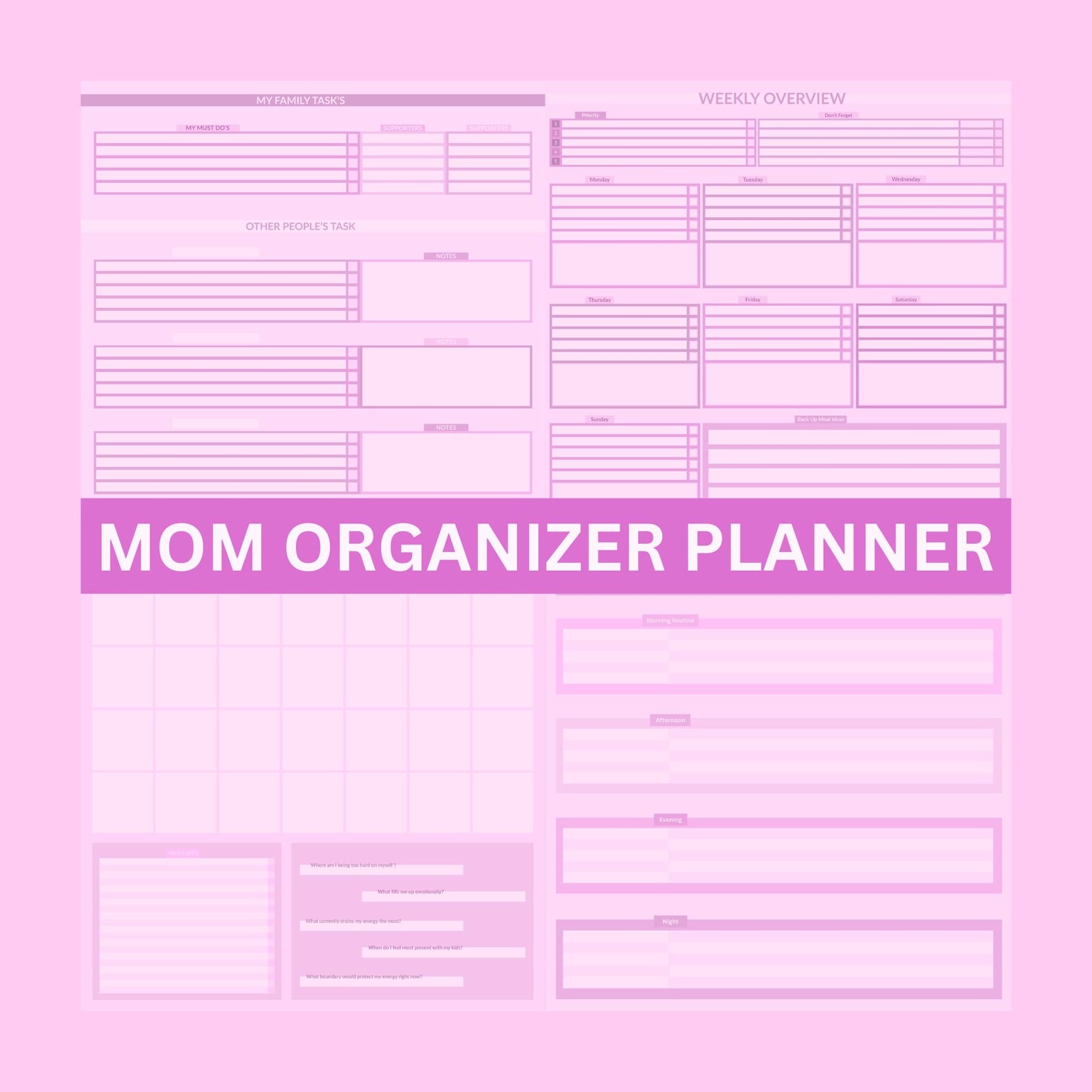 SIMPLE MOM FAMILY Organiser - Etsy