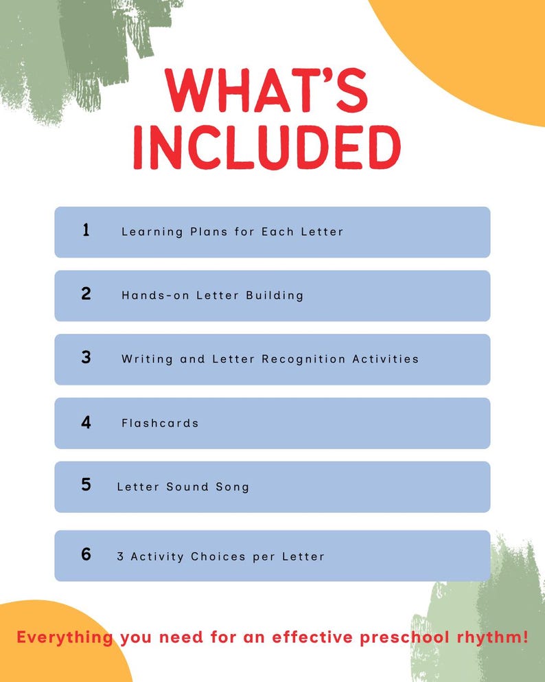 Preschool Alphabet Printable E-H | Letter of the Week Curriculum ...