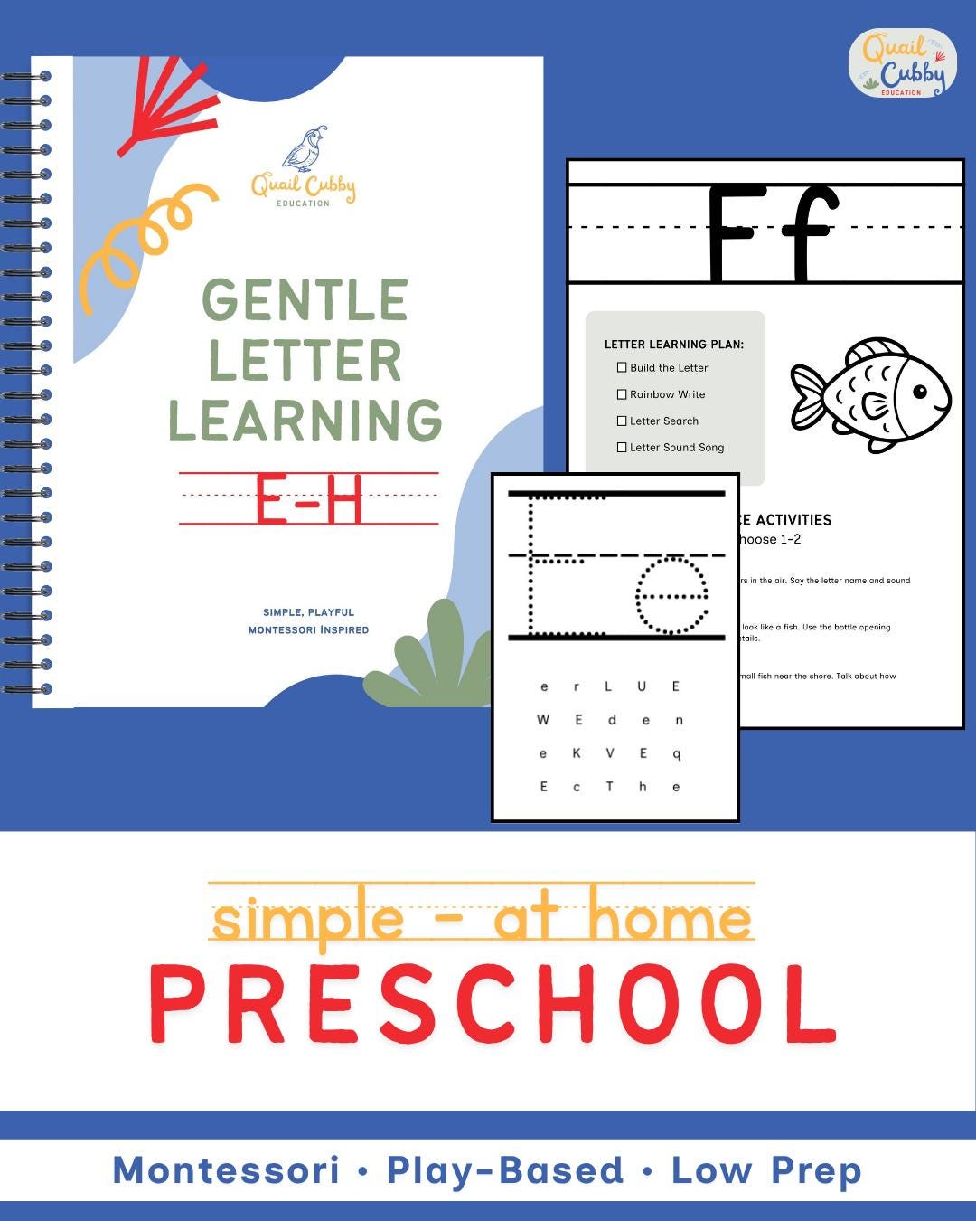 Preschool Alphabet Printable E-H | Letter of the Week Curriculum ...
