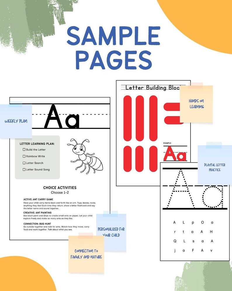 Preschool Alphabet Printable E-H | Letter of the Week Curriculum ...