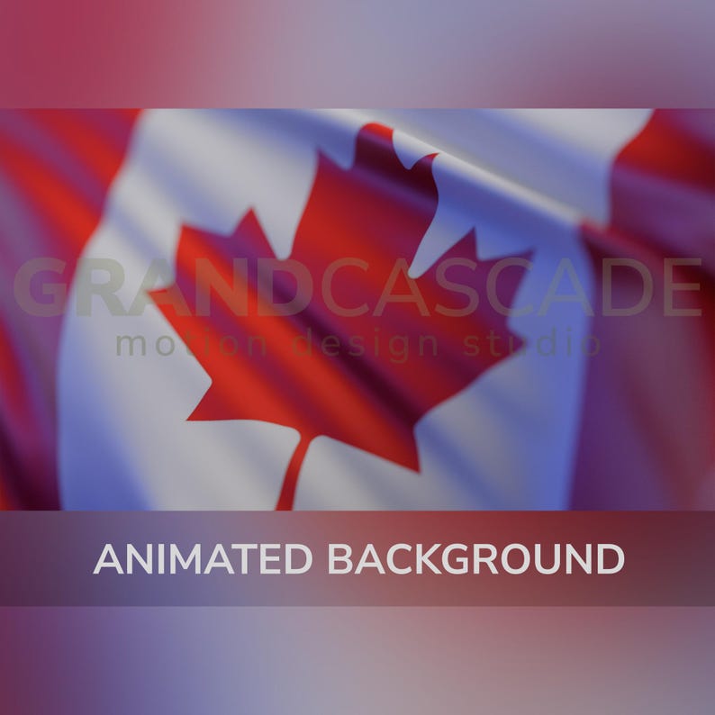 Papel de parede animado em câmera lenta com a bandeira do Canadá ...