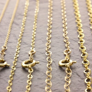 Gold Simple Chain, Gold Chain Necklace, Cable Chain, Gold Chain, Gold ...